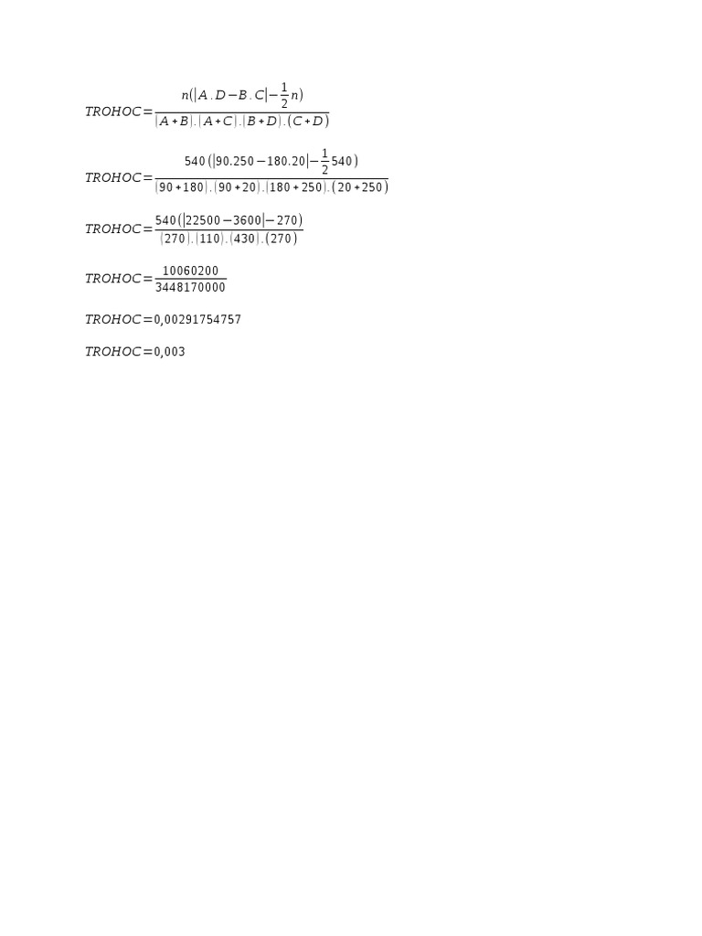 Rumus Trohoc Kohort | PDF
