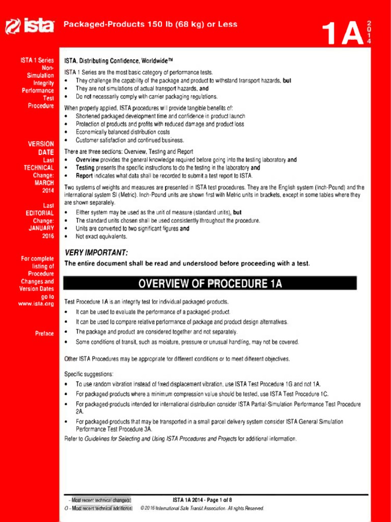 Ista1a2014 Full Ocr | PDF | Hertz | Packaging And Labeling