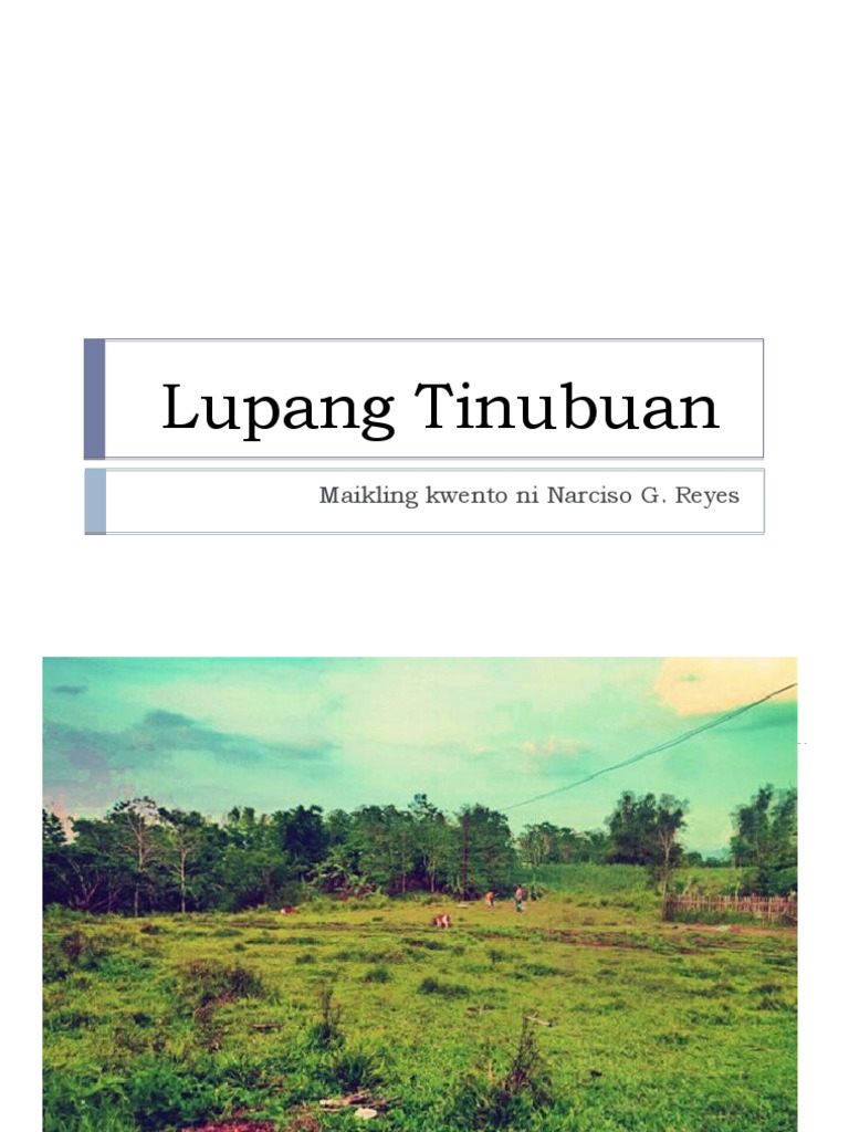 Lupang Tinubuan | PDF