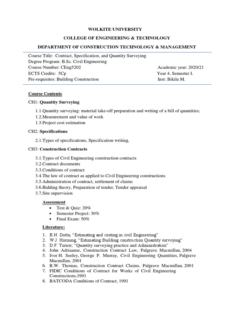 C. Outline Civil22 | PDF