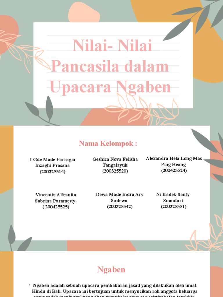 Persentasi Upacara Ngaben | PDF | Ilmu Sosial | Filsafat