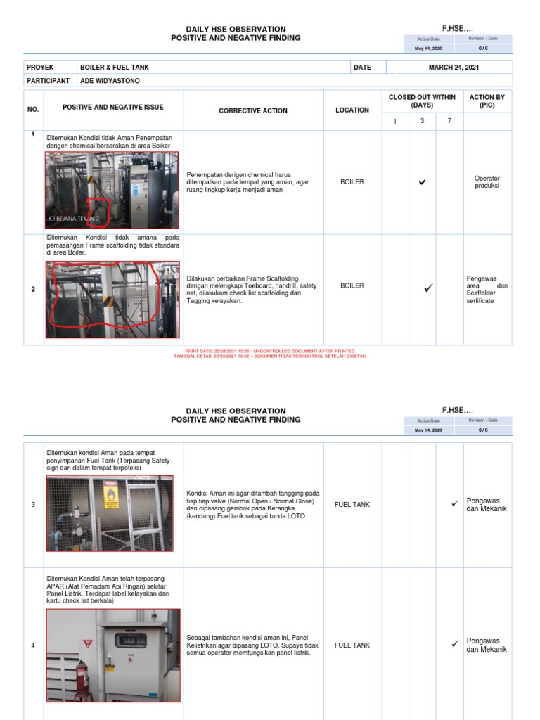 19.B - HSE Observation | PDF