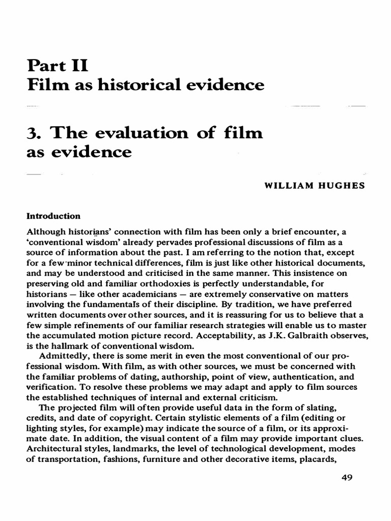 Film As Historical Evidence | PDF