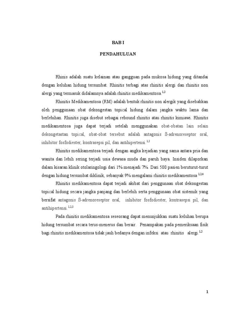 Referat Rhinitis Medikamentosa | PDF