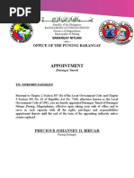 Barangay Tanod Appointment Notice | PDF