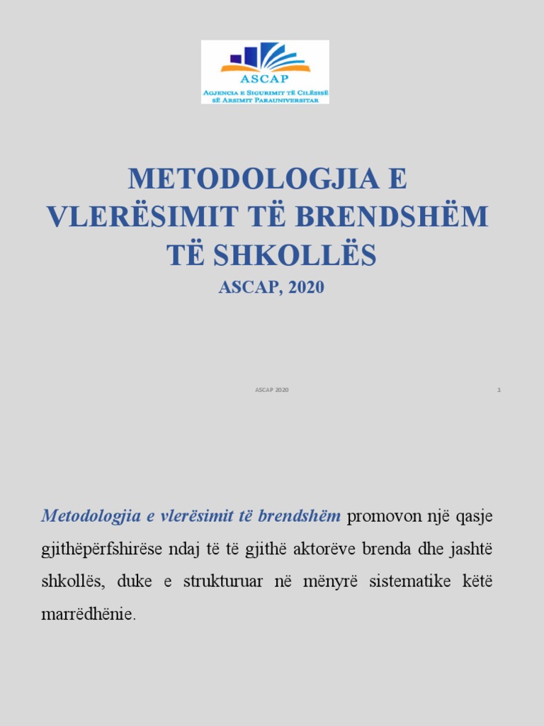4 Metodologjia E Vleresimit Te Brendshem Pdf