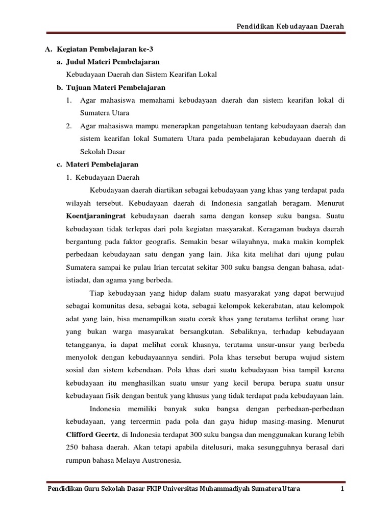 Kebudayaan Daerah | PDF