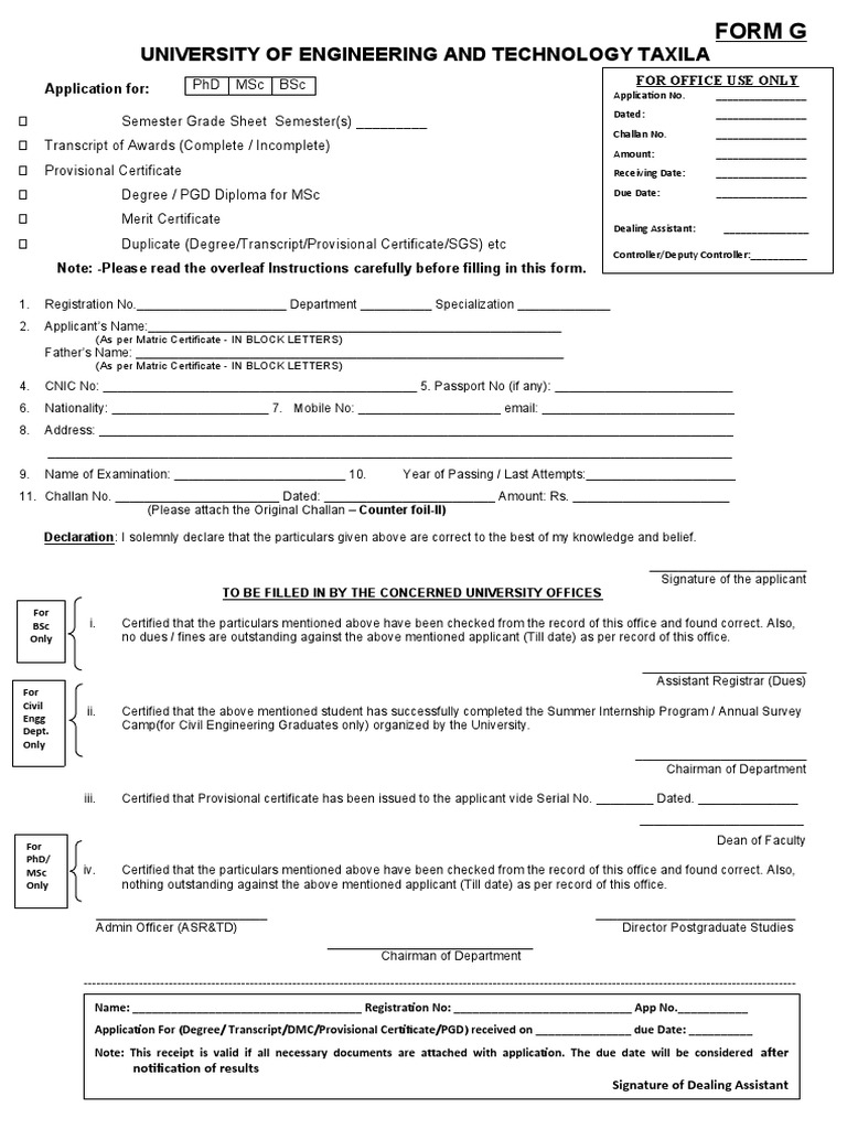 Degree-Transcript-Provisional Form (Form G) | PDF | Bachelor Of Science ...