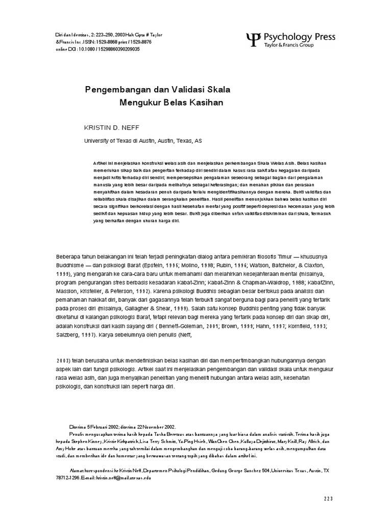 The Development and Validation of A Scale - En.id | PDF