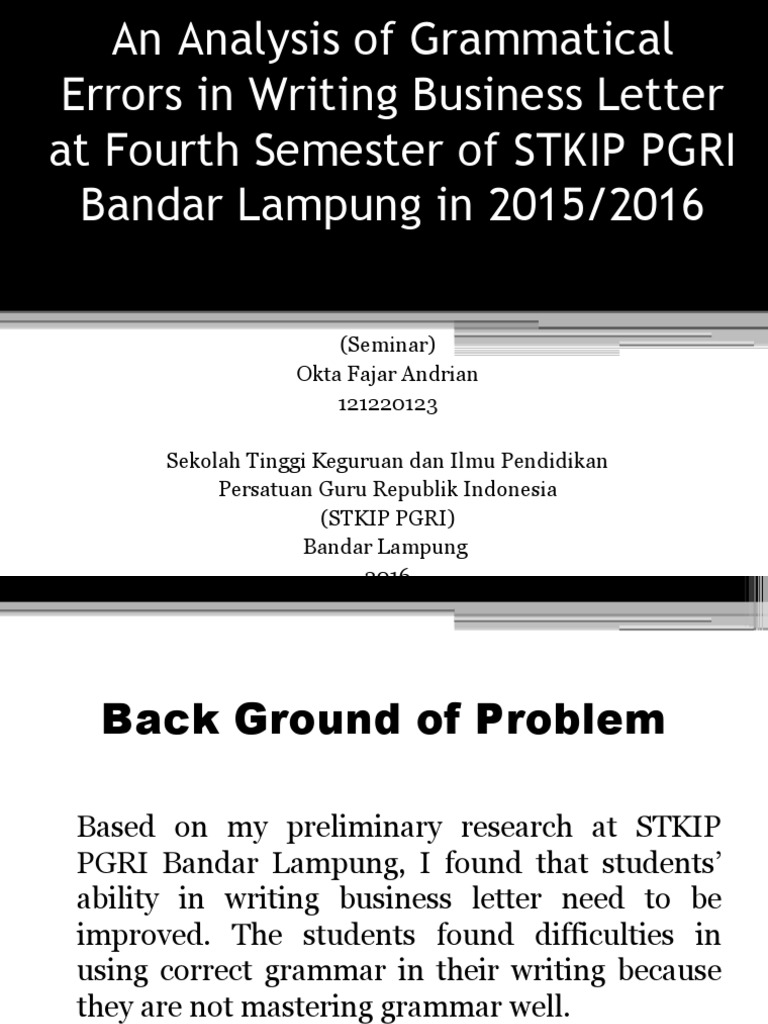 (Seminar) Okta Fajar Andrian 121220123 Sekolah Tinggi Keguruan Dan Ilmu ...