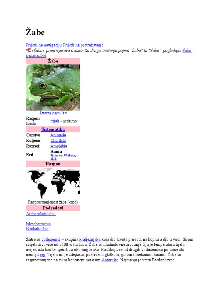Žabe | PDF