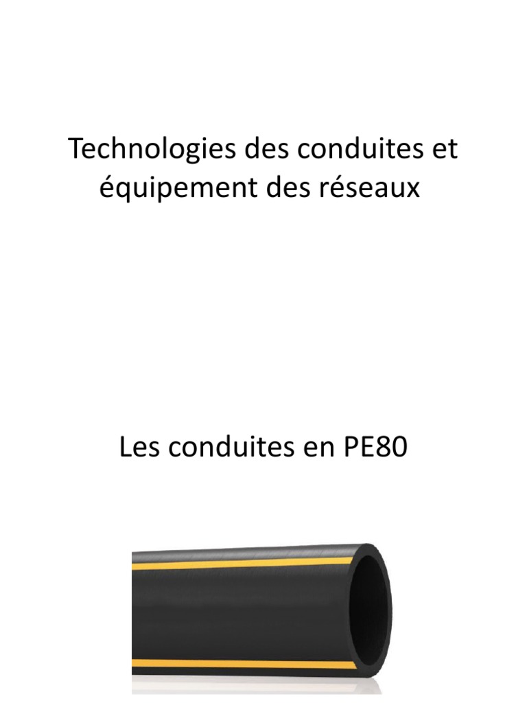 Technologies Des Conduites Et Équipement Des Réseaux | PDF | Robinet ...