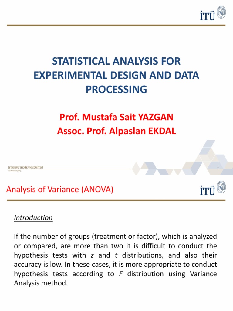 ANOVA: Statistical Analysis Guide | PDF | Analysis Of Variance | Variance
