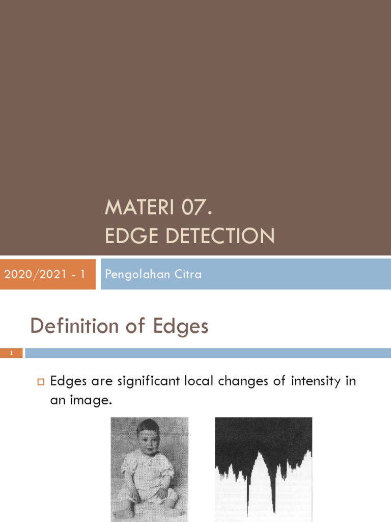 Materi 07. Edge Detection: Pengolahan Citra | PDF | Signal Processing | Mathematical Analysis