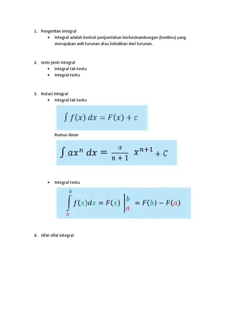 Pengertian Integral | PDF | Seni & Disiplin Bahasa | Pengembangan Diri