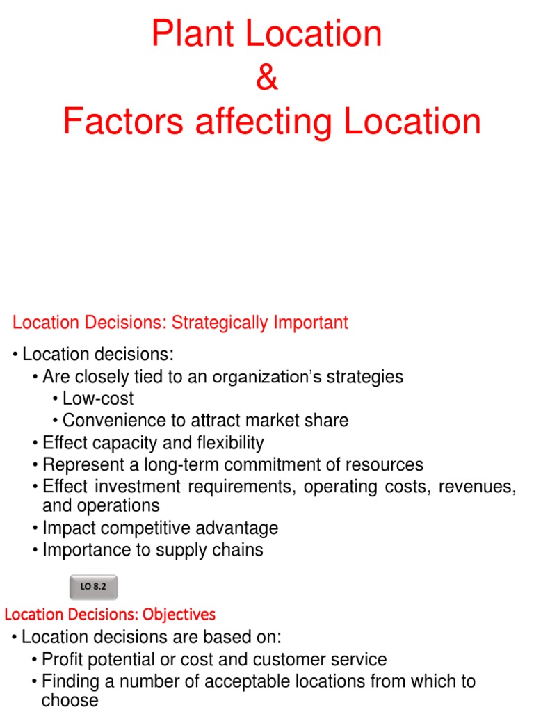 5 Plant Location - Factors Affecting Location | PDF | Economies | Business