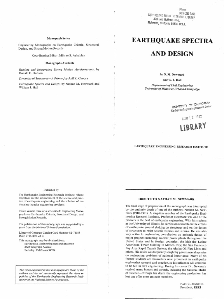 Earthquake Spectra and Design | PDF