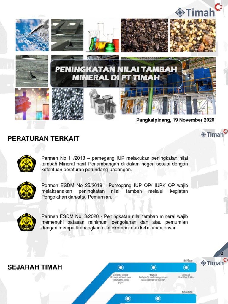 20b - Peningkatan Nilai Tambah Mineral Di PT Timah - PT Timah TBK - (19 ... 20b - Peningkatan Nilai Tambah Mineral Di PT Timah - PT Timah TBK - (19 ...