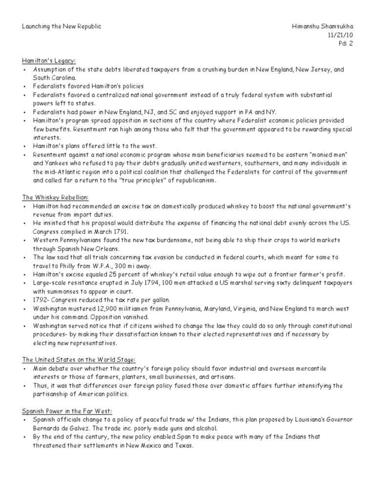 Launching The New Republic - History Notes | PDF