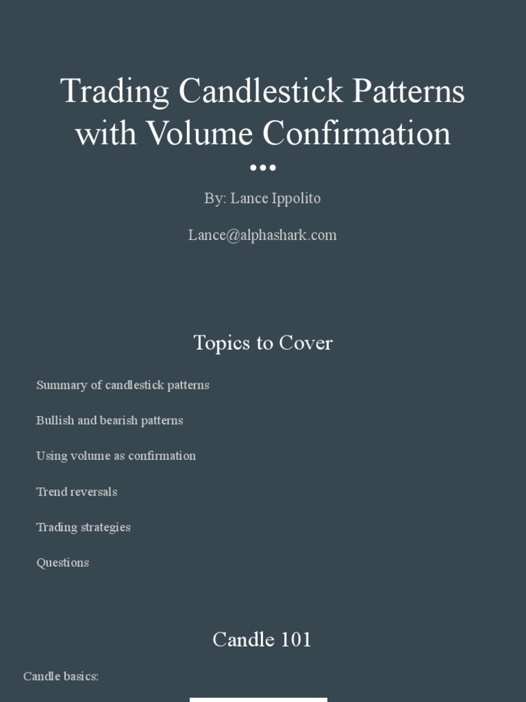 Trading Candlestick Patterns With Volume Confirmation: By: Lance ...