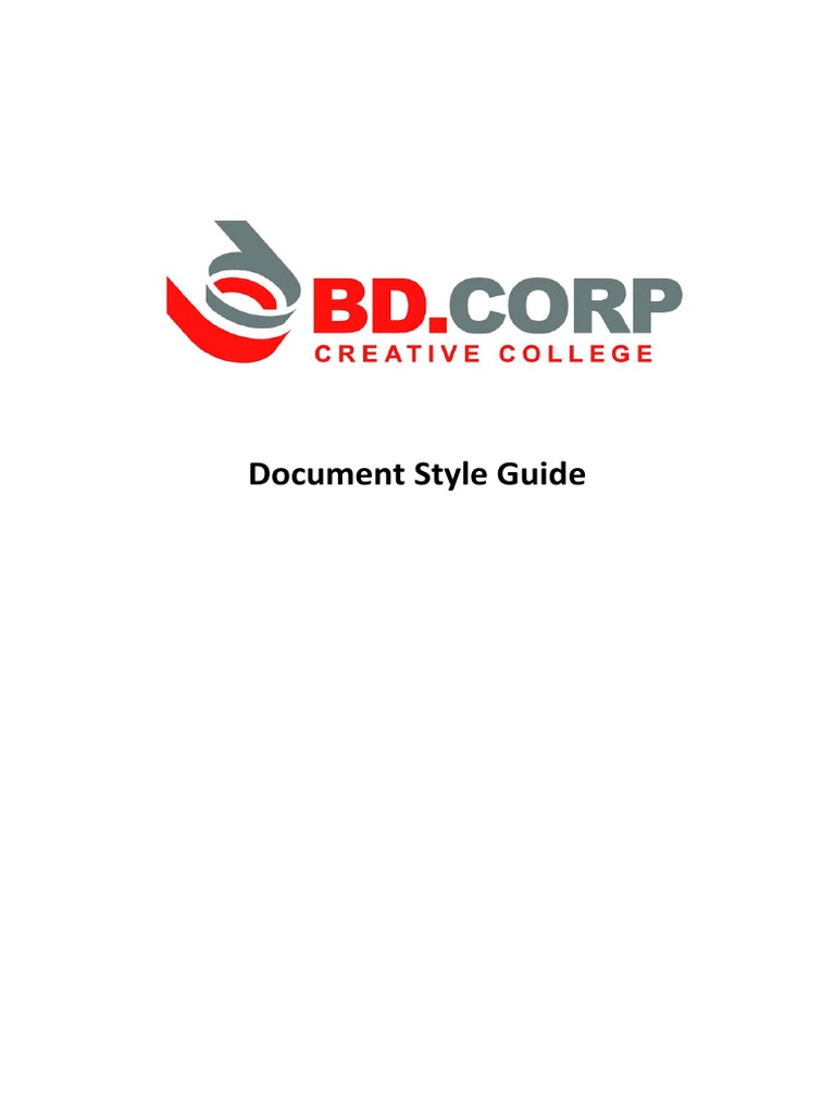 Sample Document Style Guide | Download Free PDF | Policy | Paragraph