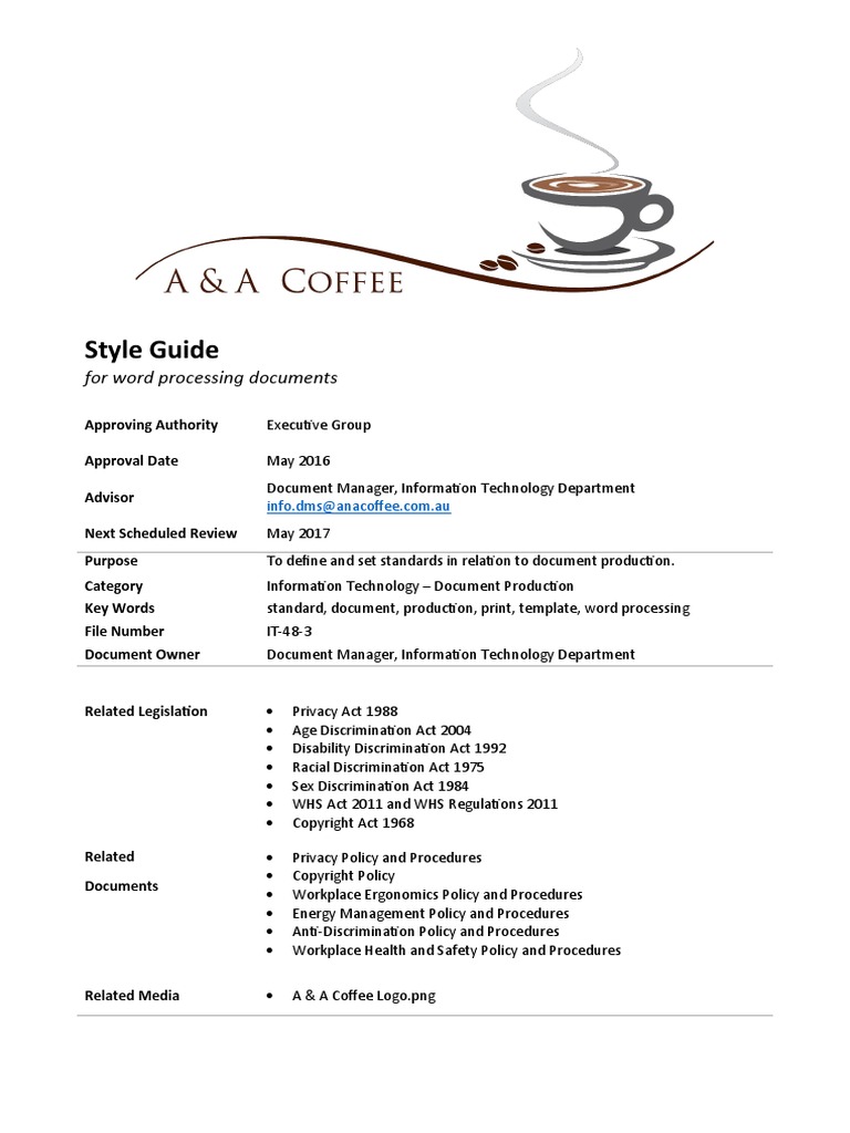 Style Guide v1.0 | PDF | Typography | Paragraph