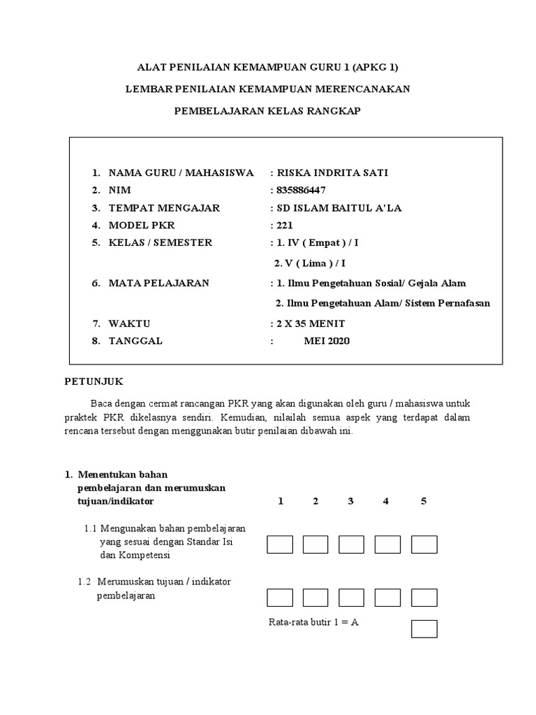 Apkg 1 Dan 2 PKR | PDF