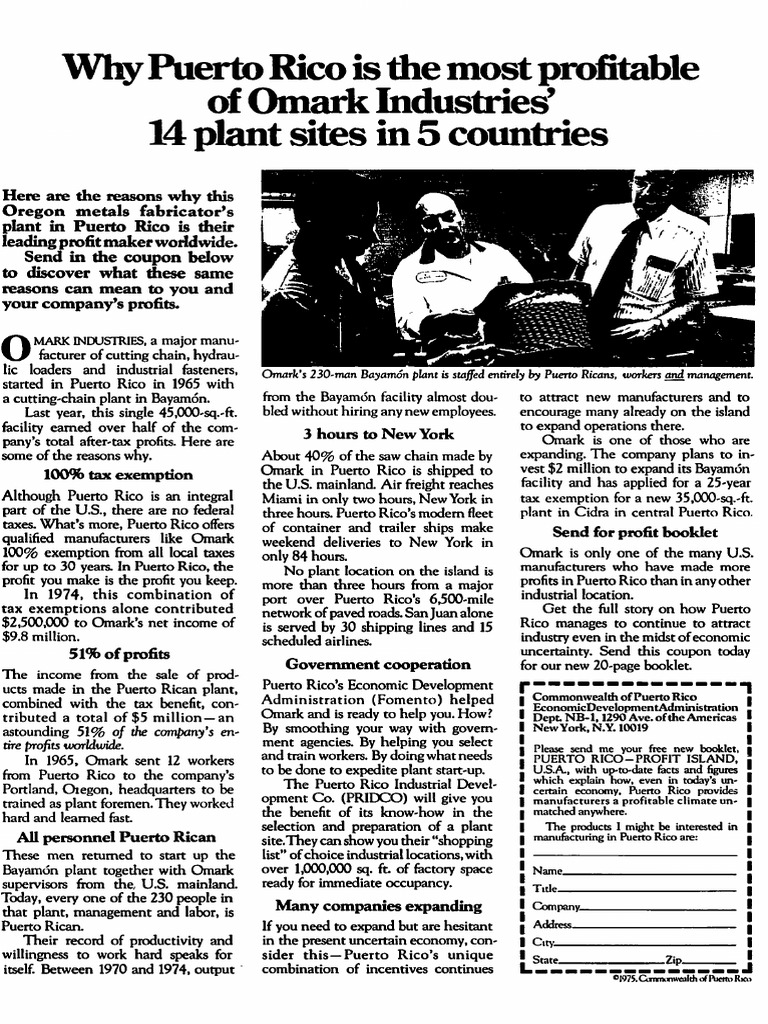 Ogilvy Ad Why Puerto Rico Is The Most Profitable | PDF | Puerto Rico ...