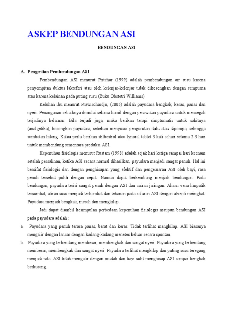 Askep Bendungan Asi | PDF