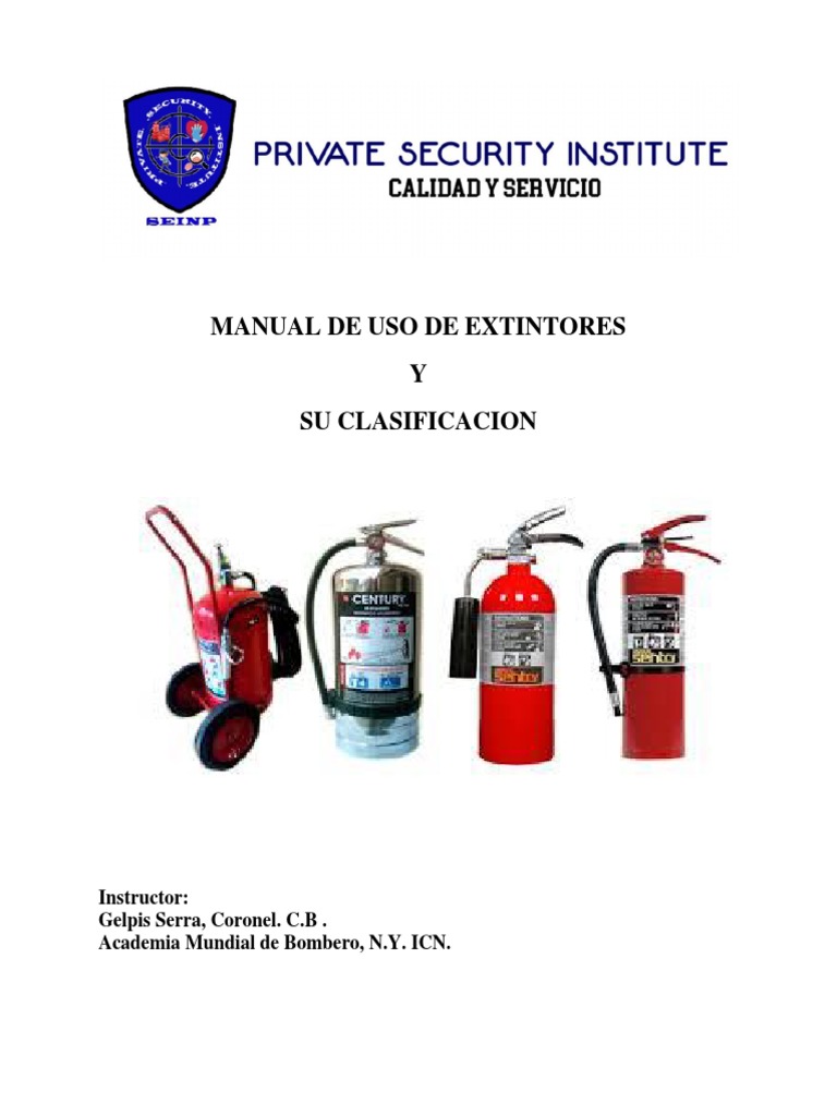 Manual de Uso de Extintores | Descargar gratis PDF | Combustibles ...