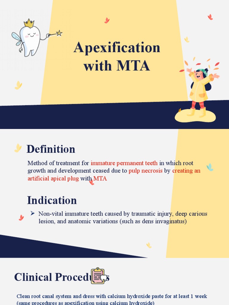 Apexification With MTA | PDF | Dentistry | Mouth
