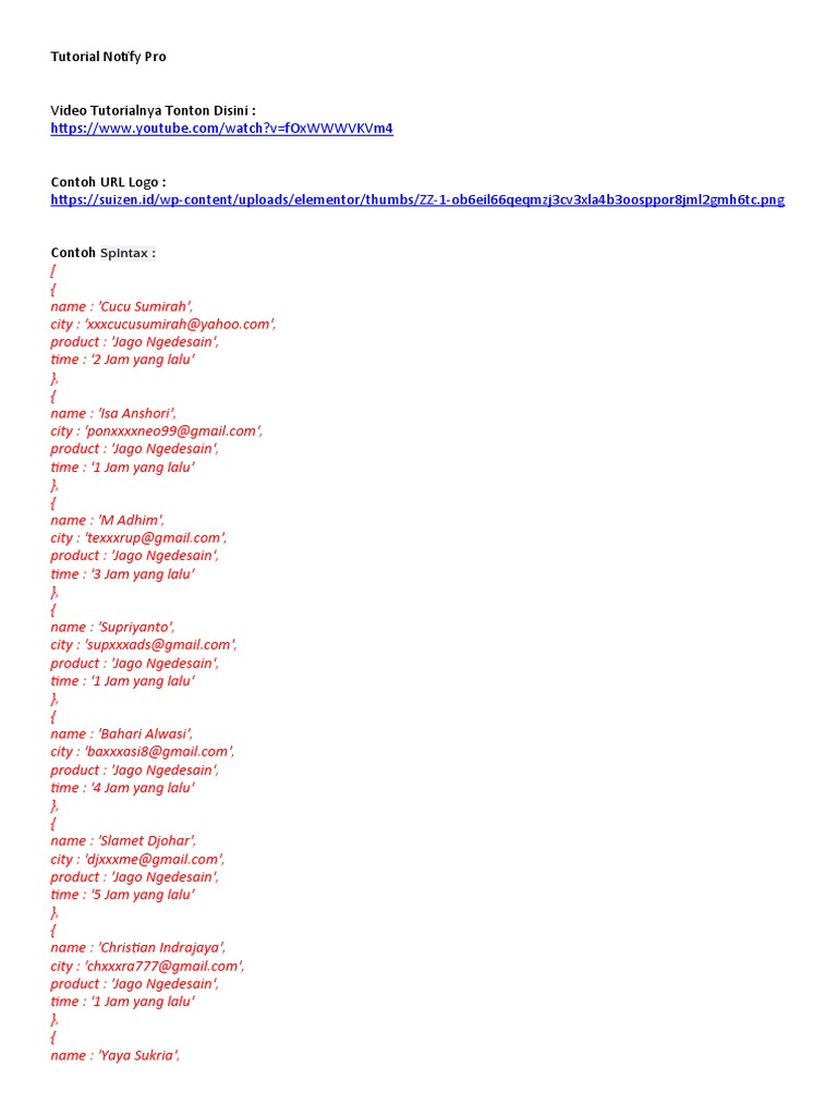 Tutorial - Notify Pro | PDF