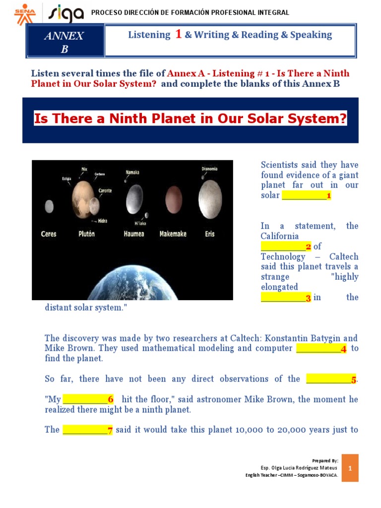 Evidence of a Potential Ninth Planet in Our Solar System | PDF ...