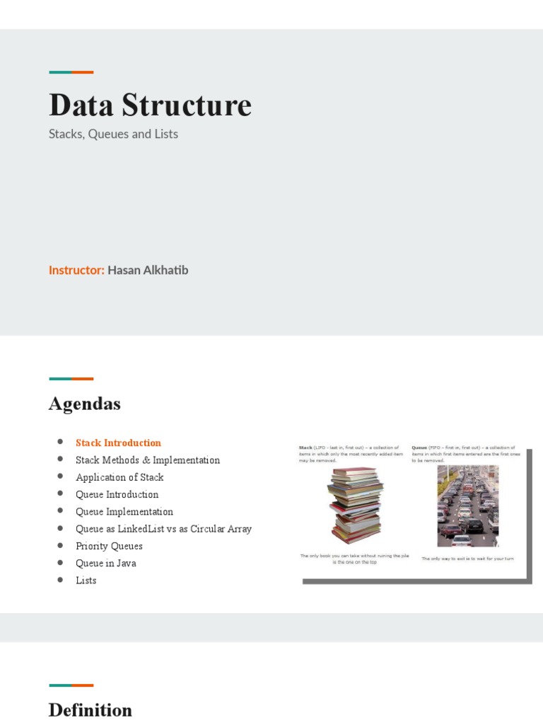 Data Structure: Stacks, Queues and Lists | PDF | Queue (Abstract Data ...