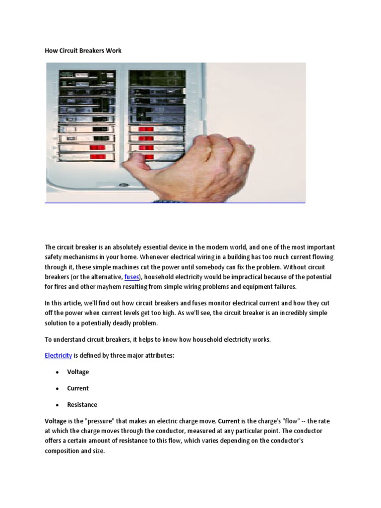 Understanding Circuit Breakers and Their Functions | PDF | Science ...