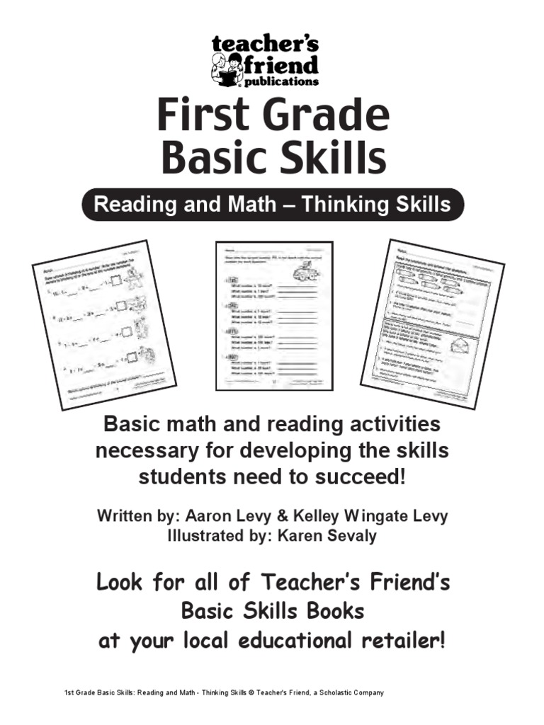 First Grade Basic Skills: Reading and Math - Thinking Skills | Download ...