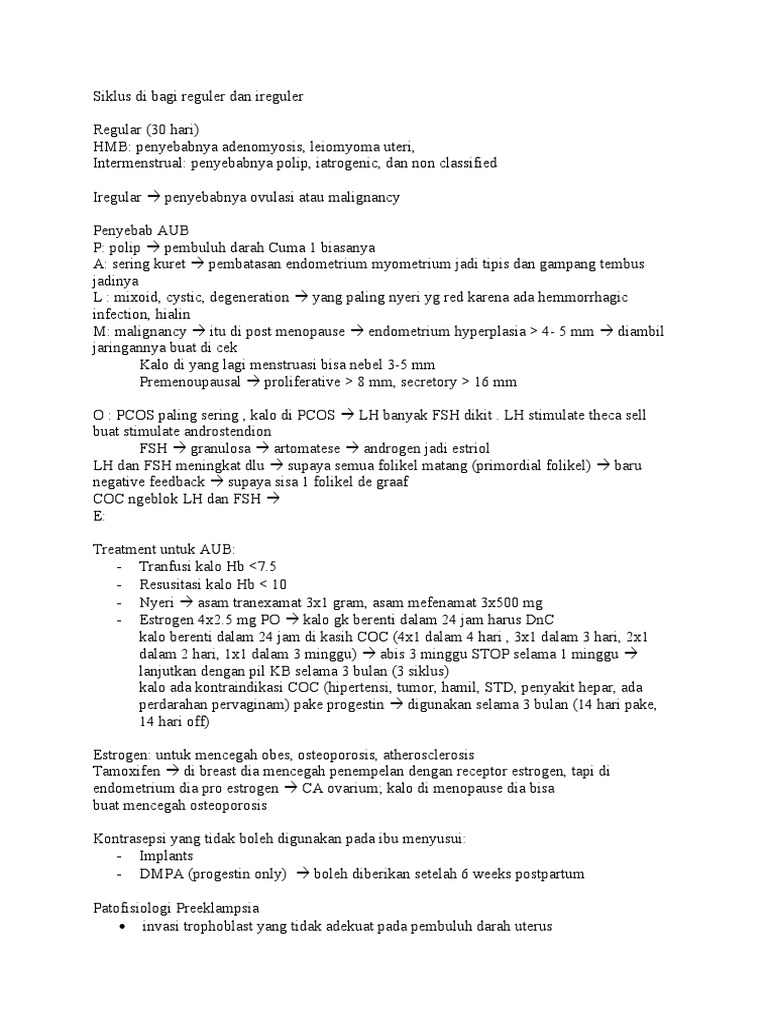 Catatan Obgyn | PDF | Kesehatan Holistik