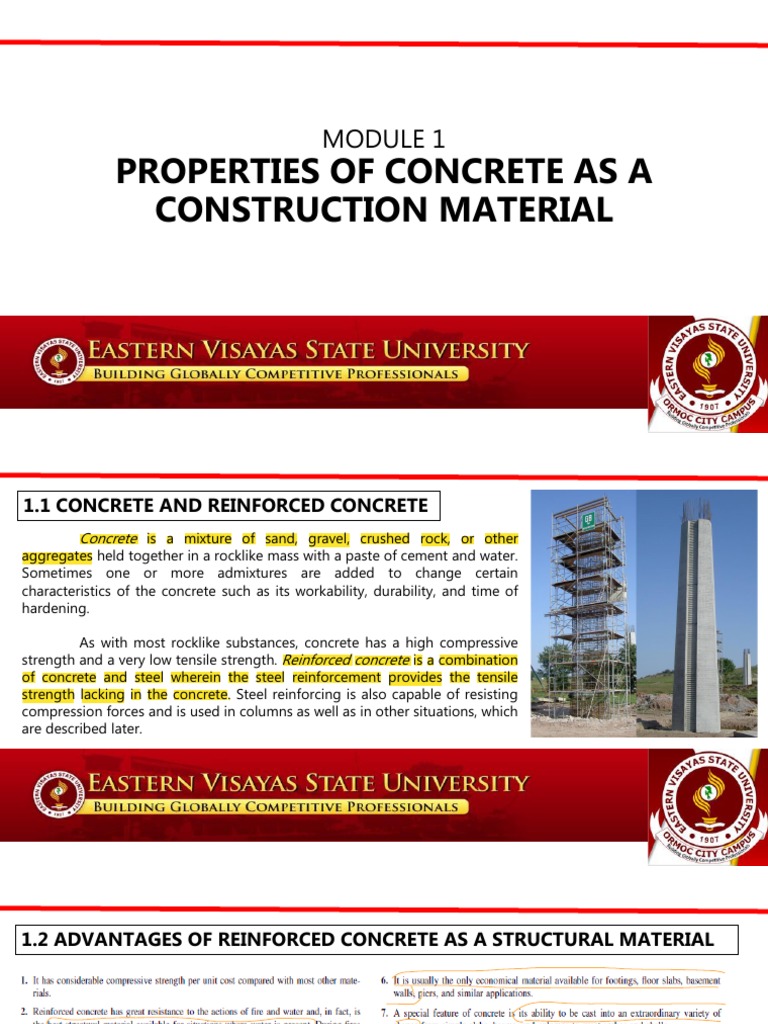 Properties of Concrete | PDF | Concrete | Density