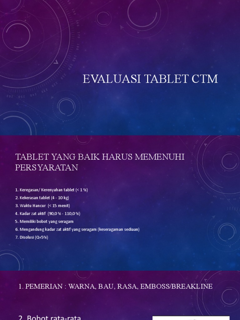 Evaluasi Kualitas Tablet CTM | PDF