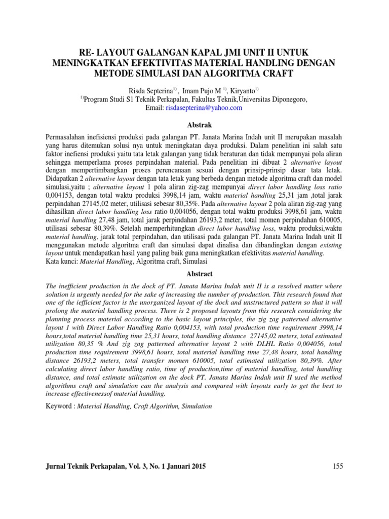 Re-layout Galangan Kapal untuk Efisiensi | PDF