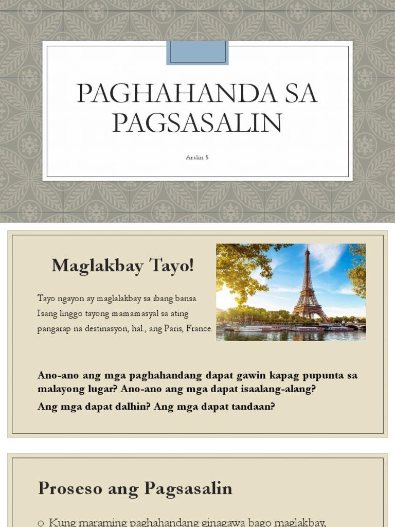 Paghahanda sa Pagsasalin