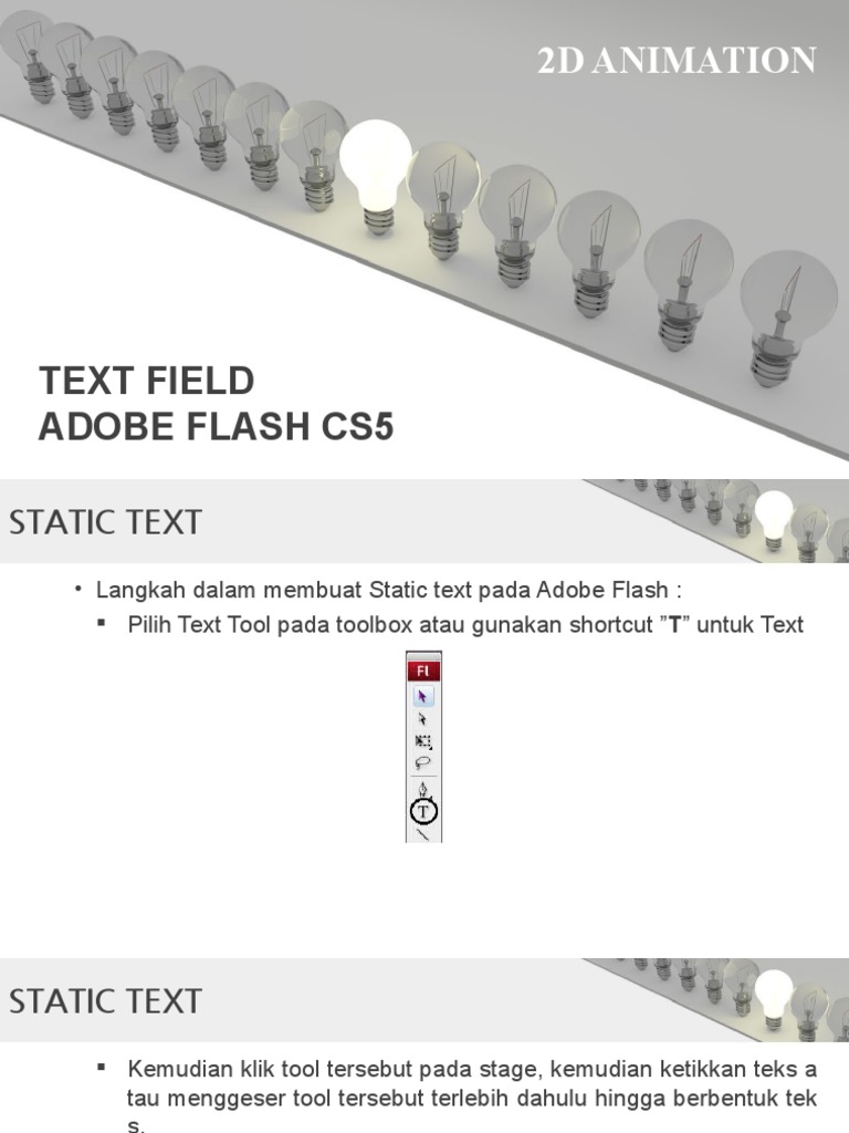 Materi-Text Field Adobe Flash CS5 | PDF