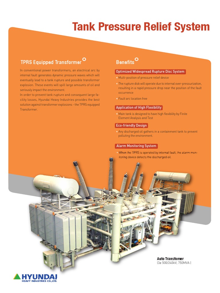 08tank Pressure Relief System | PDF | Transformer | Electrical Engineering