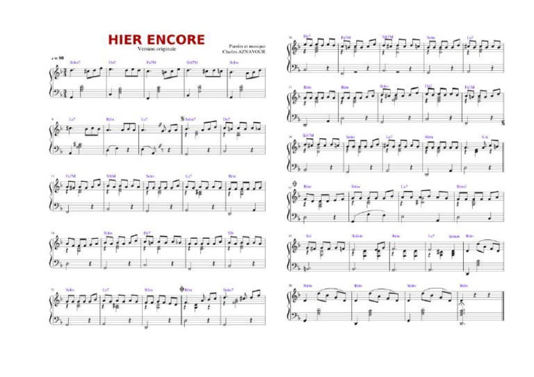 Aznavour Hier Encore | PDF