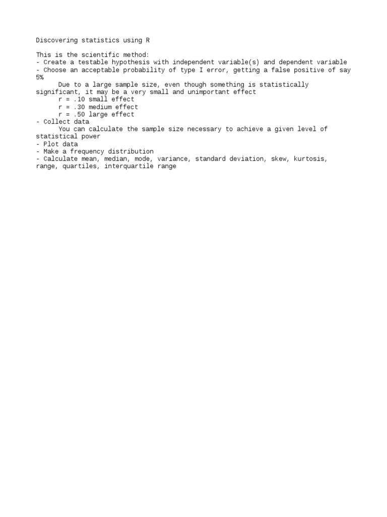 Discovering Statistics Using R | PDF Discovering Statistics Using R | PDF