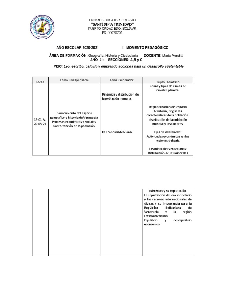 GHC Plan de Evaluacion | PDF | Venezuela | Evaluación