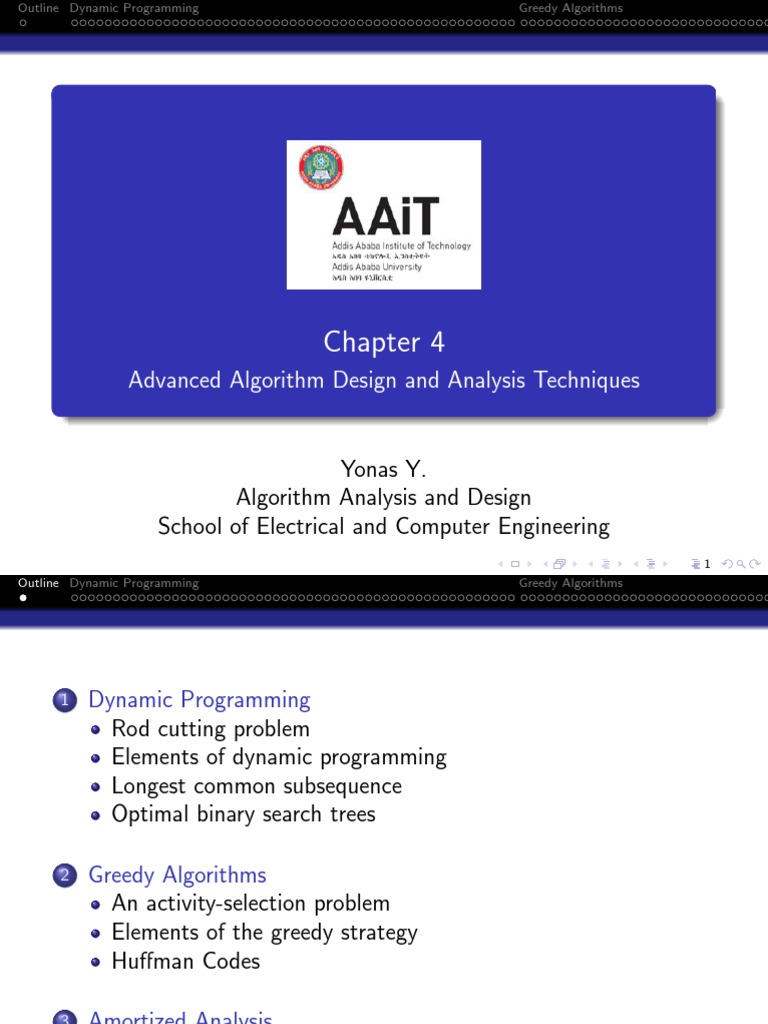 Advanced Algorithm Design and Analysis (1x1) | PDF | Dynamic ... Advanced Algorithm Design and Analysis (1x1) | PDF | Dynamic ...