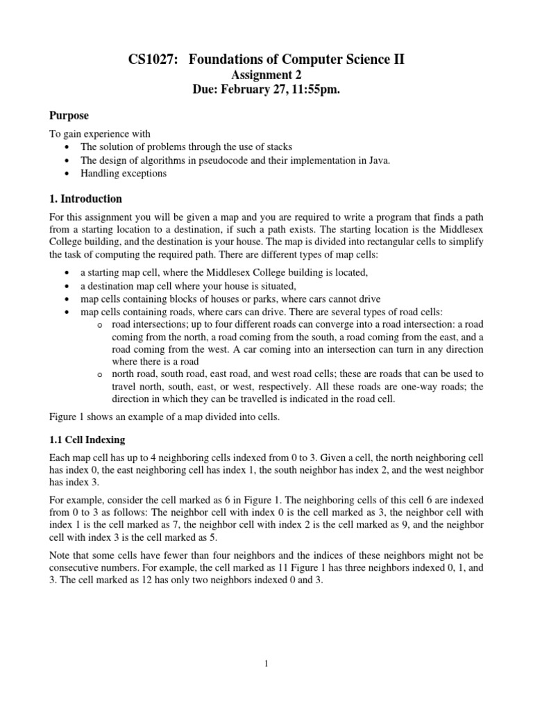 CS1027: Foundations of Computer Science II: Assignment 2 Due: February 27, 11:55pm | PDF | Class ...