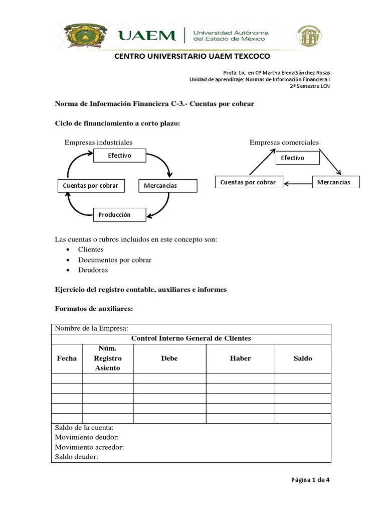 Apunte NIF C-3 Cuentas Por Cobrar EJERCICIO | PDF | Contabilidad | Business