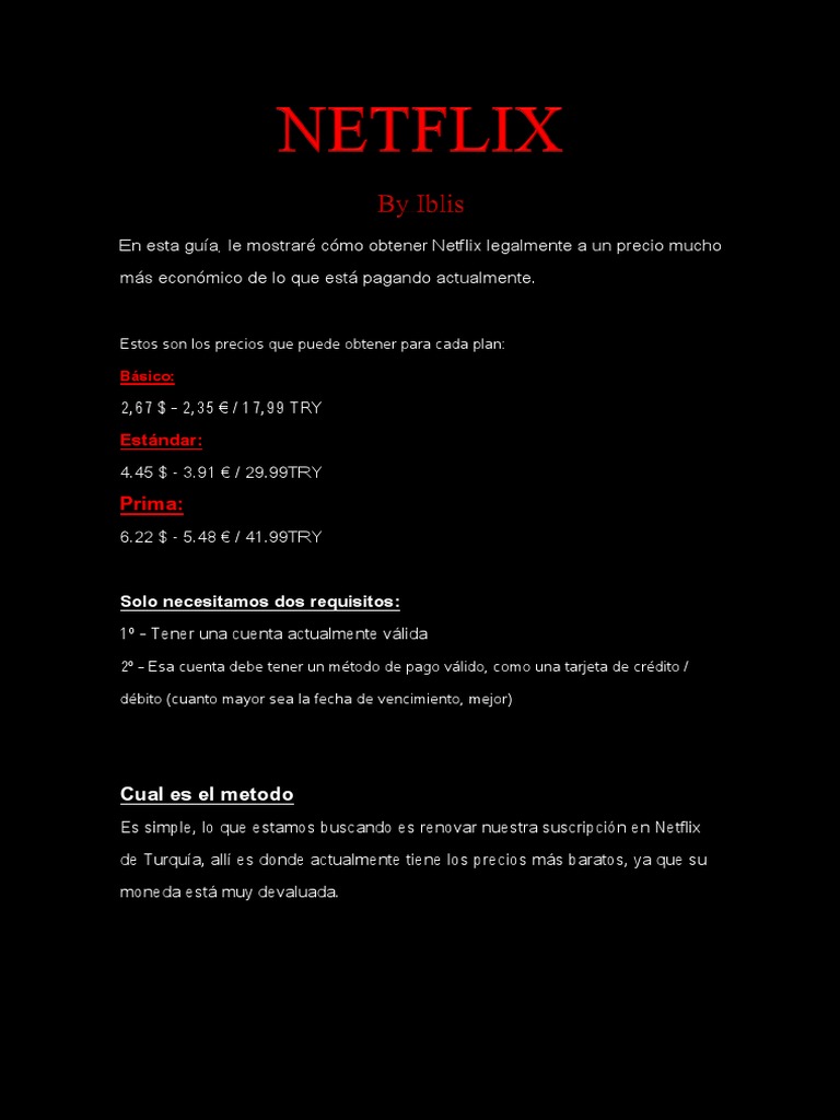 NETFLIX GUIDE - En.es | PDF | Netflix | Red privada virtual